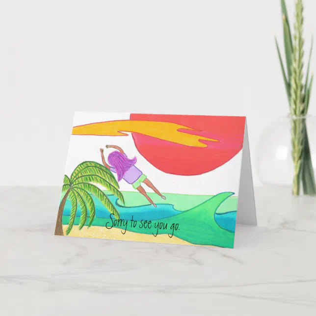 Sorry to see you go. greeting card | Zazzle