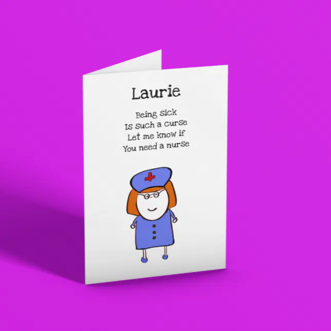 Sorry You’re Sick Customizable Get Well Soon Card | Zazzle