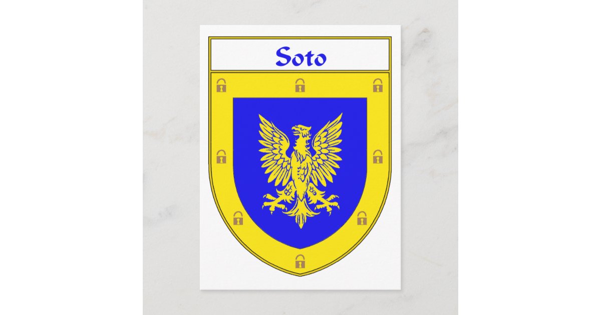 Soto Coat of Arms/Family Crest Postcard | Zazzle