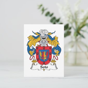 Soto Family Crest Postcard | Zazzle