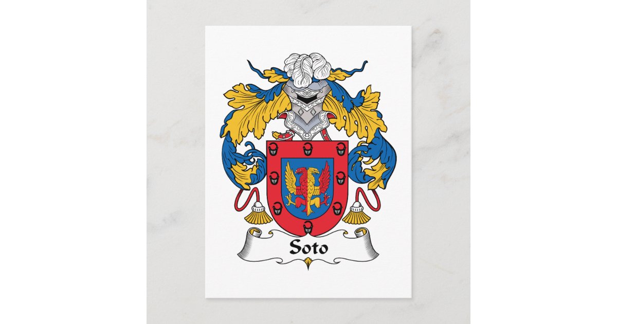 Soto Family Crest Postcard | Zazzle