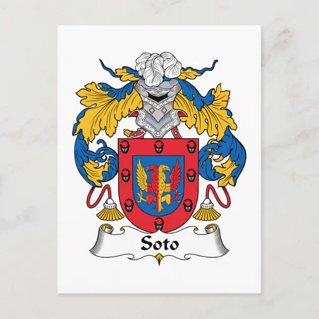 Soto Family Crest Postcard | Zazzle