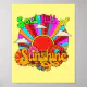 Soul Full Of Sunshine - colorful retro sun Poster | Zazzle