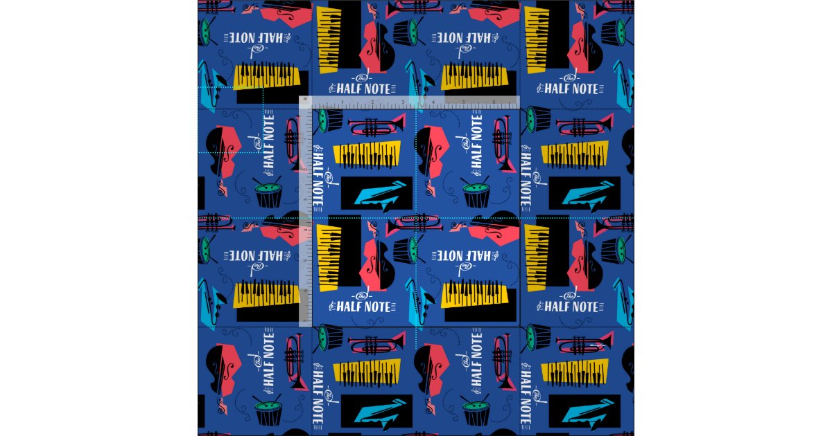 Soul | Jazz Instrument Pattern Fabric | Zazzle