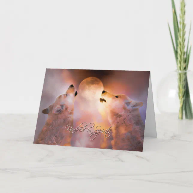 Soul Mate with Wolves Happy Valentine's Day Card | Zazzle