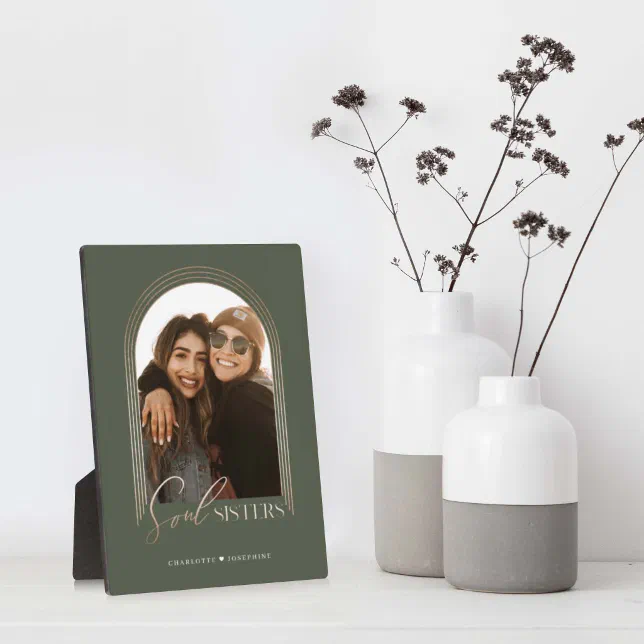 Soul Sisters Elegant Arch Frame Photo Keepsake | Zazzle
