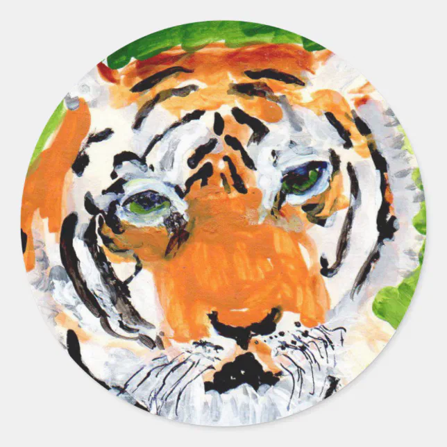 Soulful tiger stickers | Zazzle