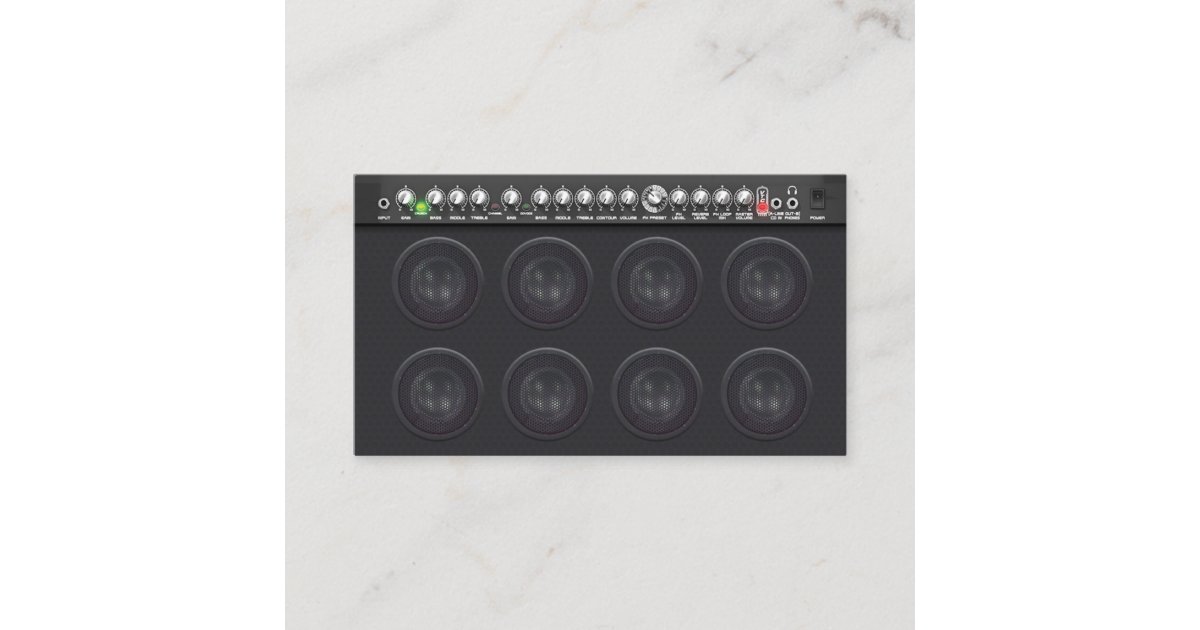 Sound Engineer Amplifier Speakers Business Card | Zazzle