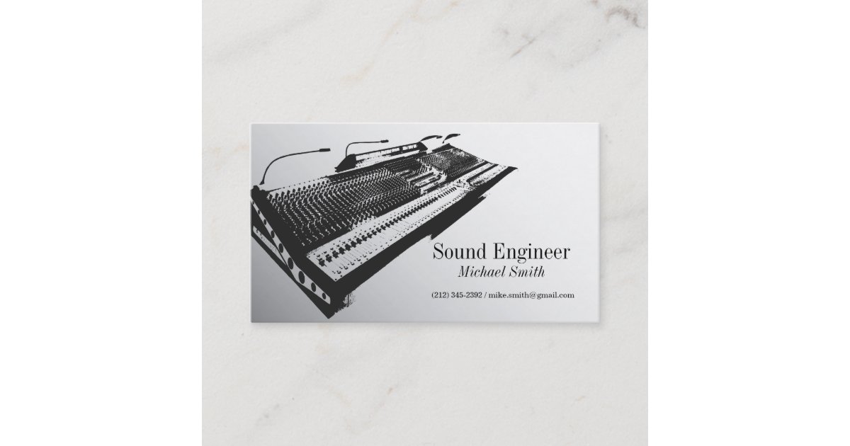 Sound Engineer Business Card | Zazzle