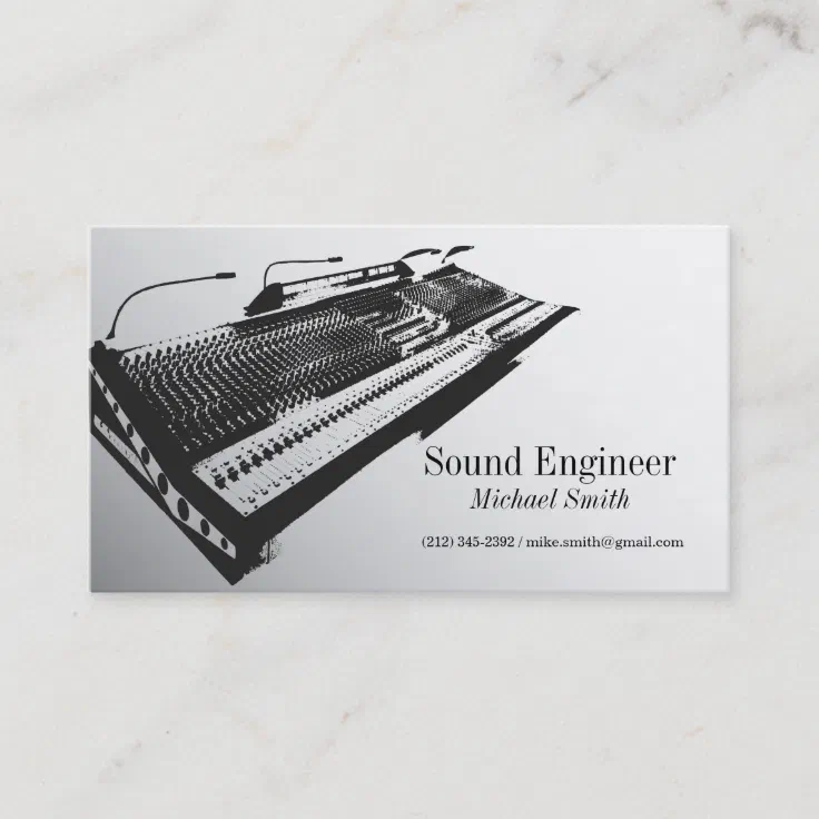 Sound Engineer Business Card | Zazzle
