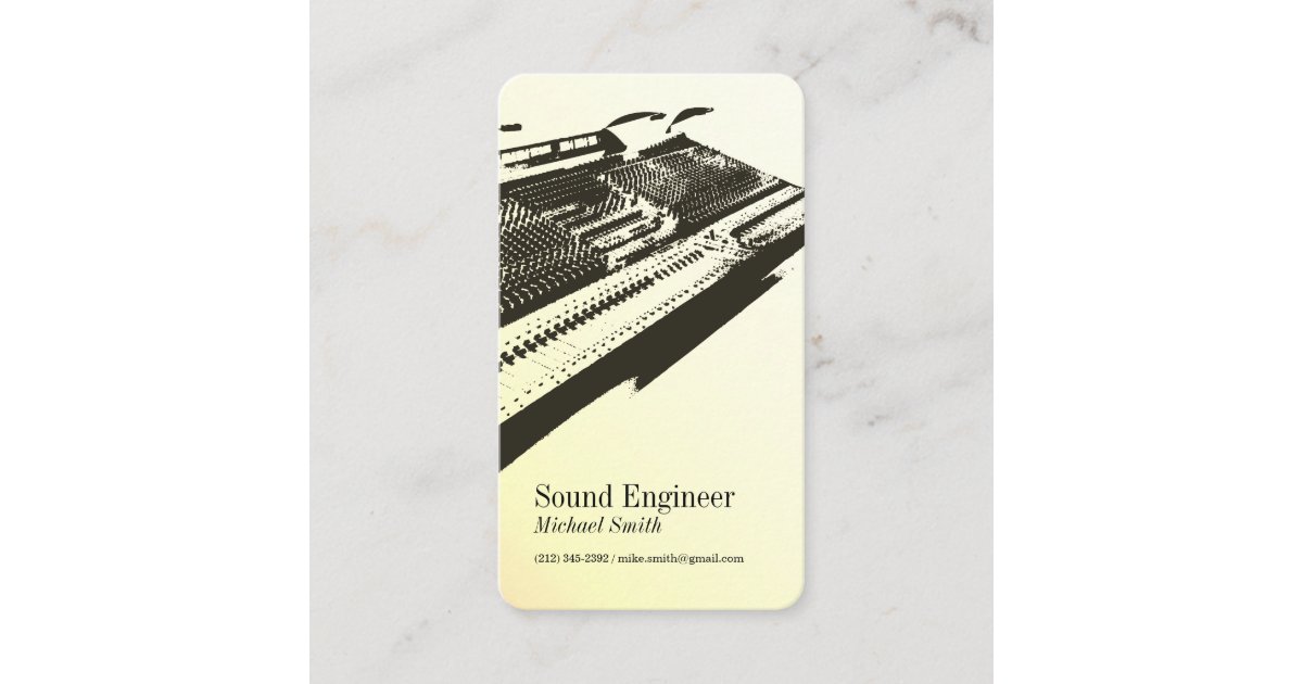 Sound Engineer Business Card | Zazzle