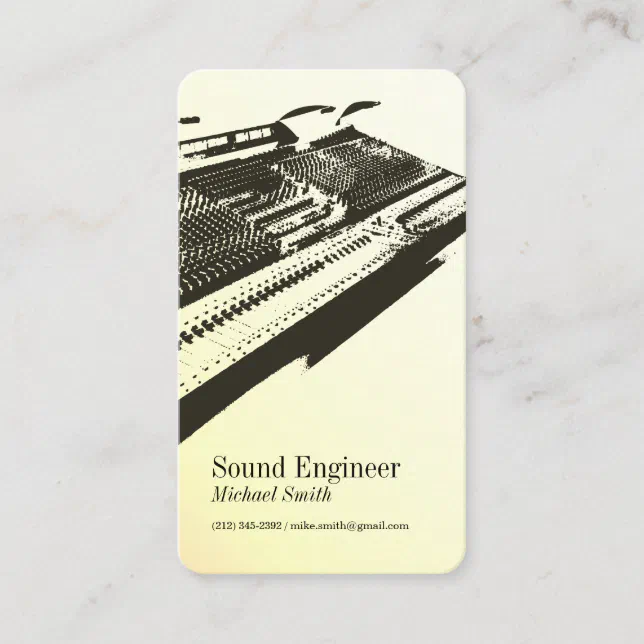 Sound Engineer Business Card | Zazzle
