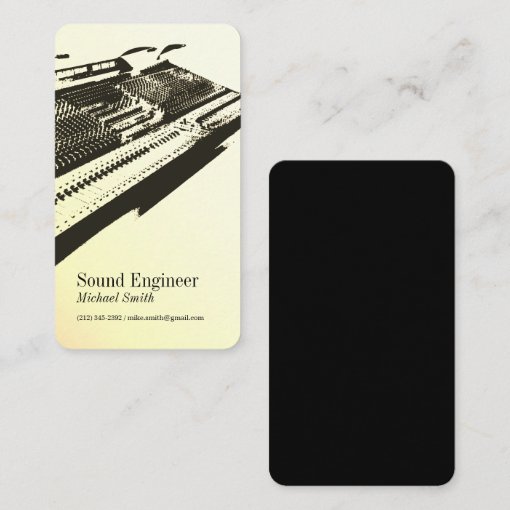Sound Engineer Business Card | Zazzle