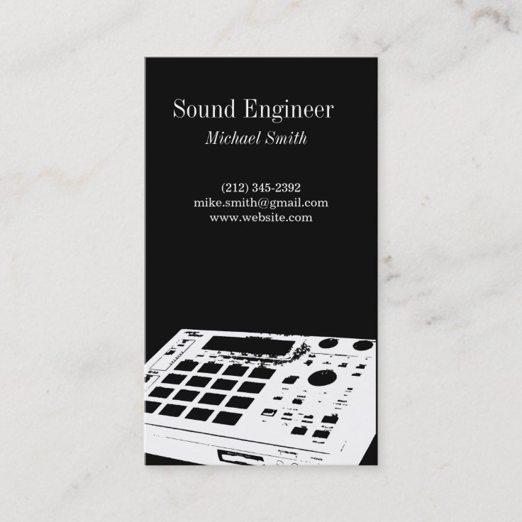 Sound Engineer Business Card | Zazzle