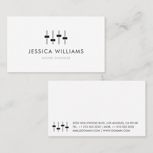 Sound Engineer Business Card | Zazzle