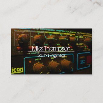 Sound Engineer Business Cards | Zazzle