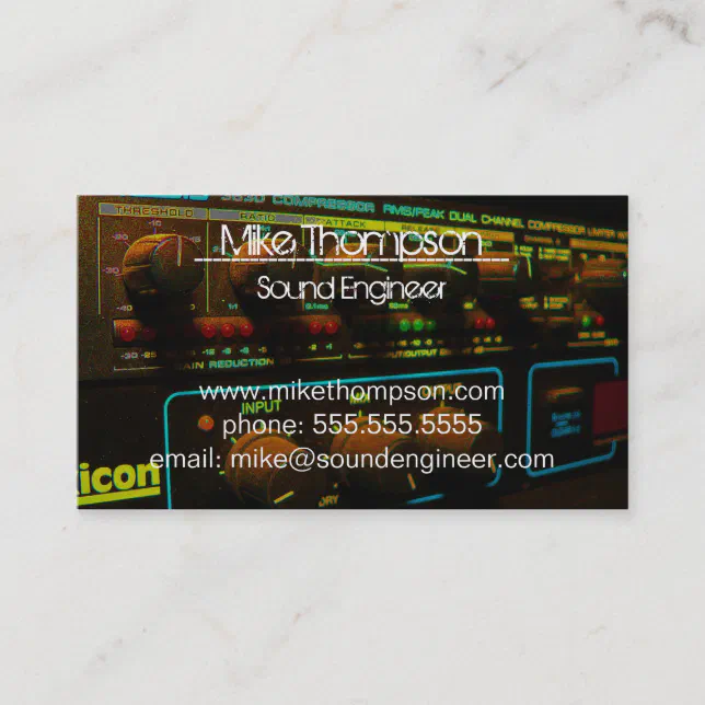 Sound Engineer Business Cards | Zazzle