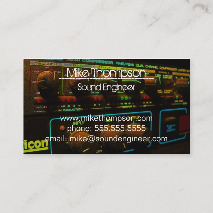 Sound Engineer Business Cards | Zazzle.com