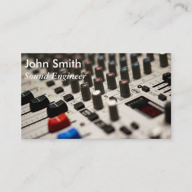 Sound Engineer freelance music producer stylish Business Card | Zazzle