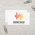 Sound Equalizer Graphic Business Card | Zazzle