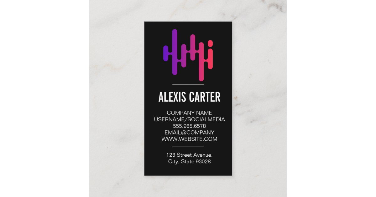 Sound Equalizer | Producer Business Card | Zazzle