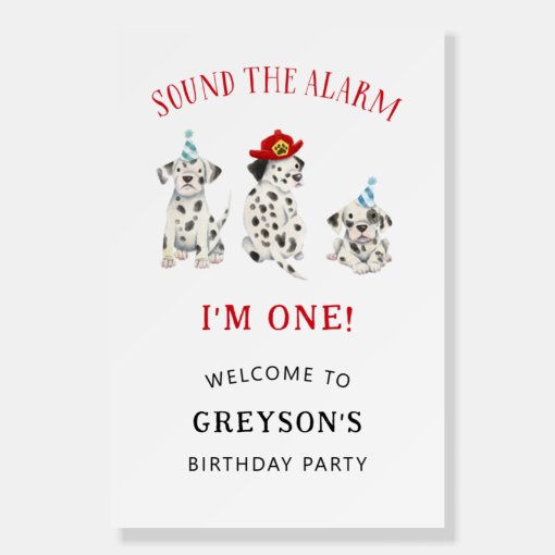 Sound The Alarm Boy Birthday Party Foam Boards | Zazzle
