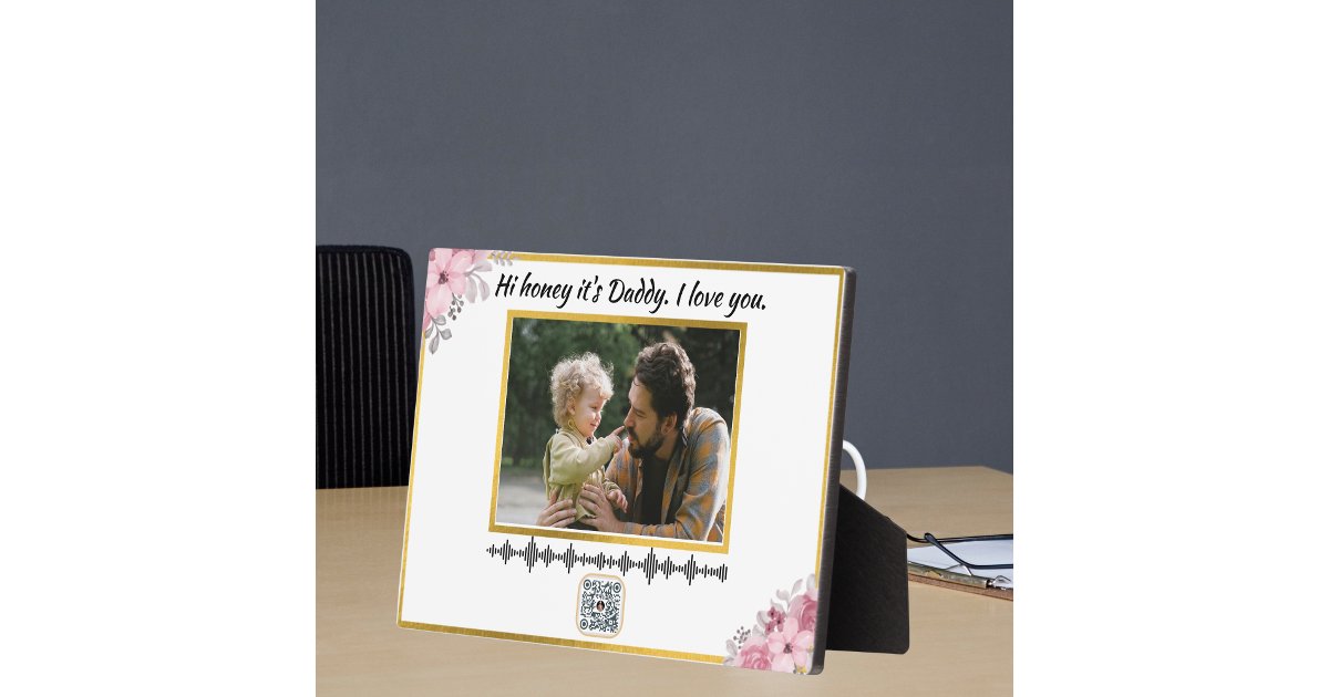 Soundwave Art QR Code - Custom Voice Recording Plaque | Zazzle