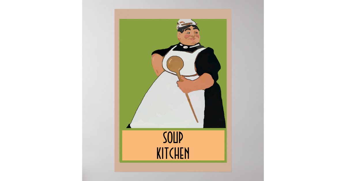 Soup Cook, add text Poster | Zazzle