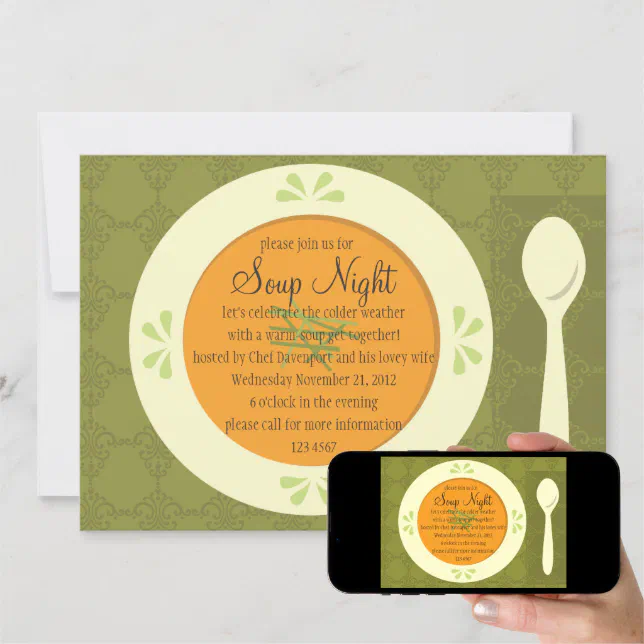Soup Night Invitation | Zazzle