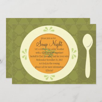 Soup Night Invitation | Zazzle