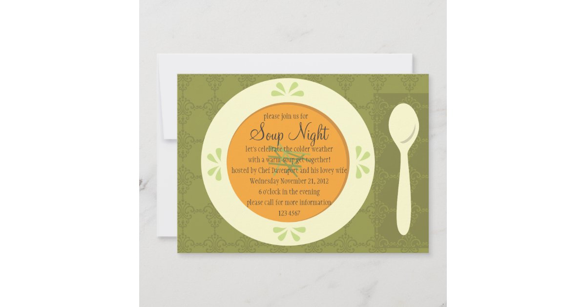 Soup Night Invitation | Zazzle