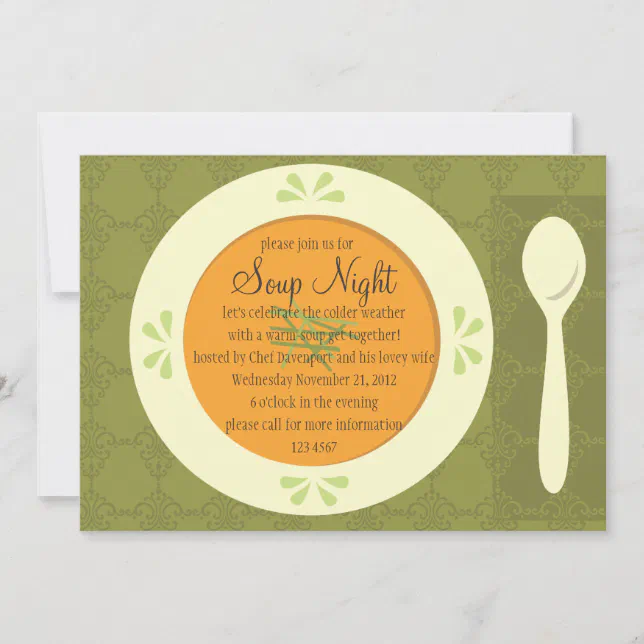 Soup Night Invitation | Zazzle