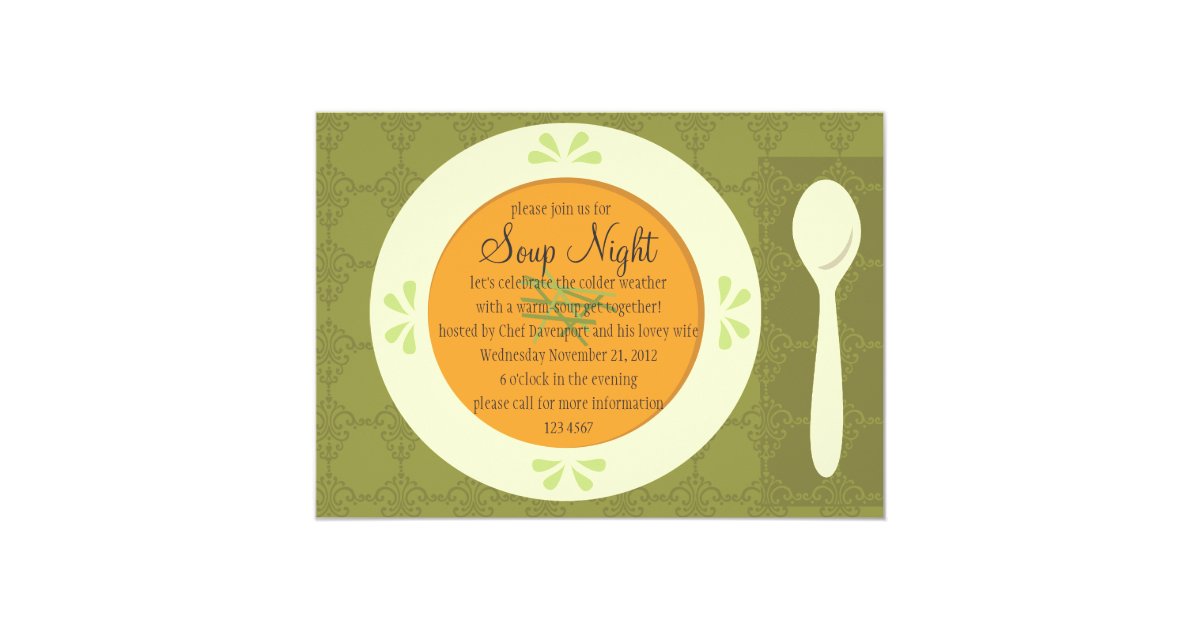 Soup Night Invitation | Zazzle.com