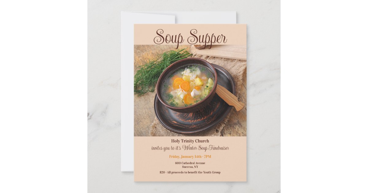 Soup Supper Invitation | Zazzle