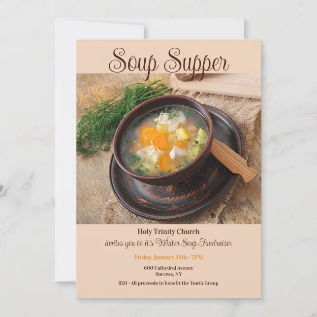 Soup Supper Invitation | Zazzle