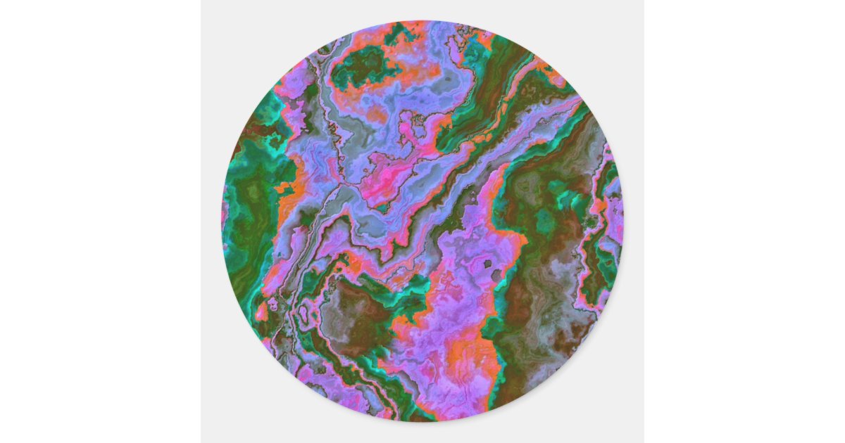 Sour Marble Classic Round Sticker | Zazzle