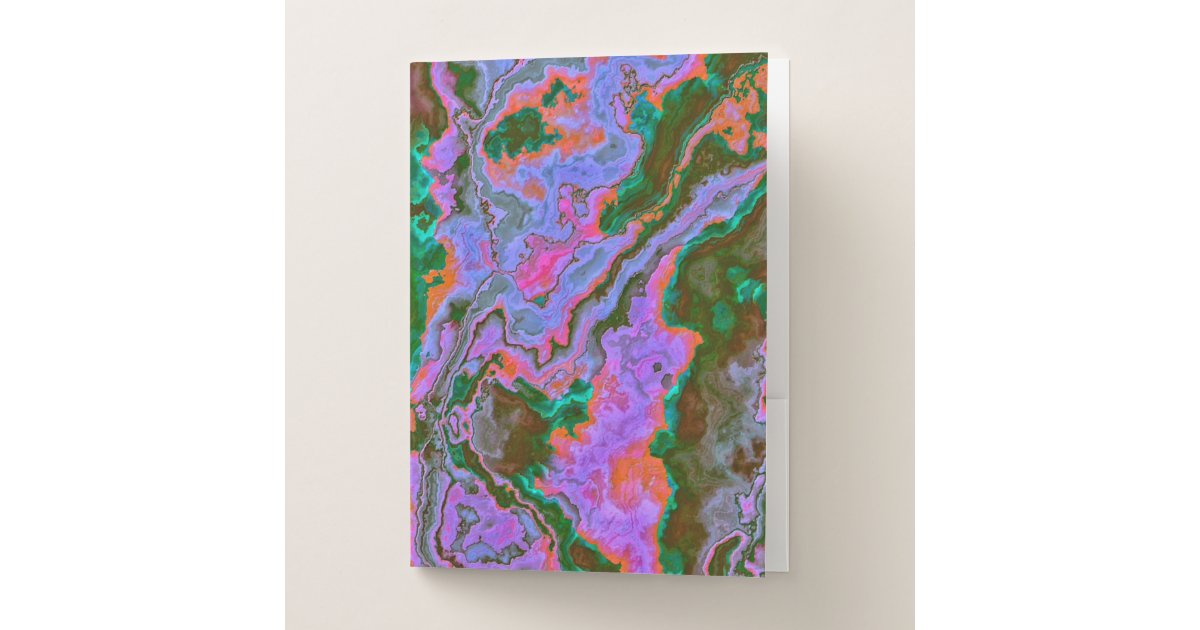 Sour Marble Pocket Folder | Zazzle
