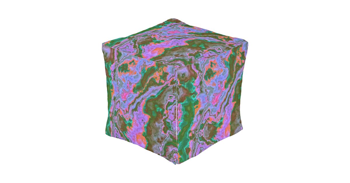 Sour Marble Pouf | Zazzle