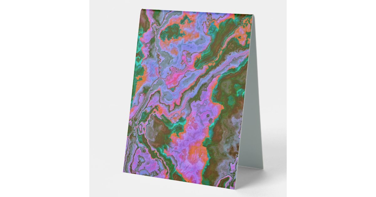 Sour Marble Table Tent | Zazzle