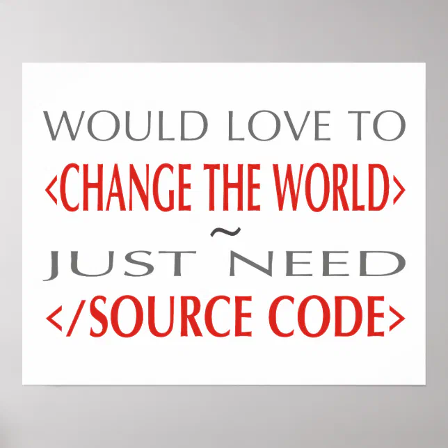 Source Code Poster | Zazzle