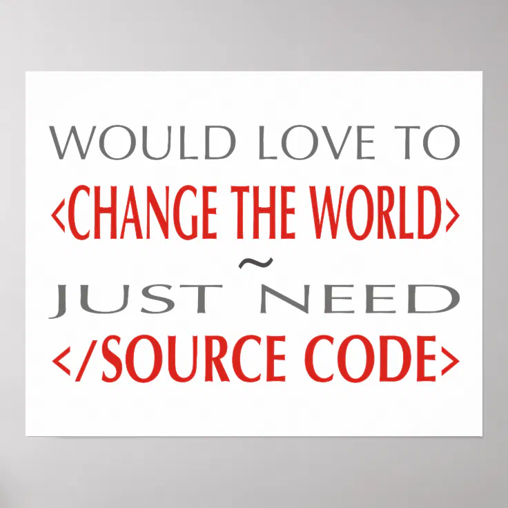 Source Code Poster | Zazzle