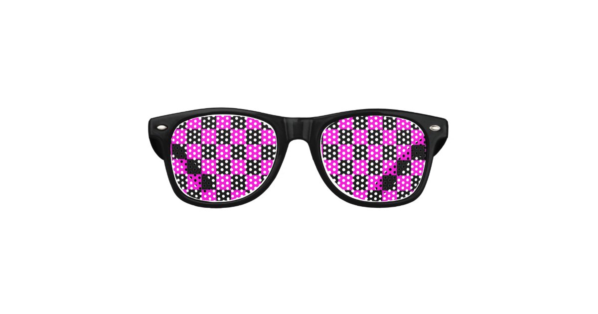 Source Missing Texture Retro Party Shades, Black Retro Sunglasses | Zazzle