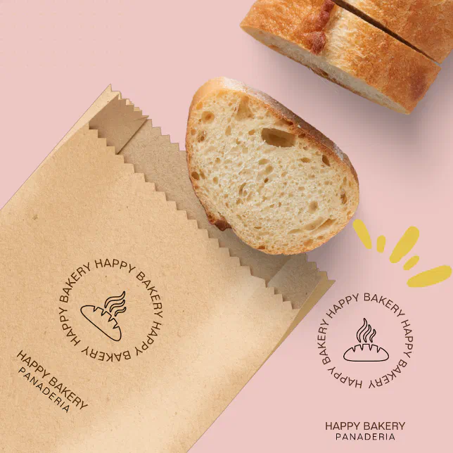 Sourdough Bread Logo Bakery Kraft Paper Bag | Zazzle