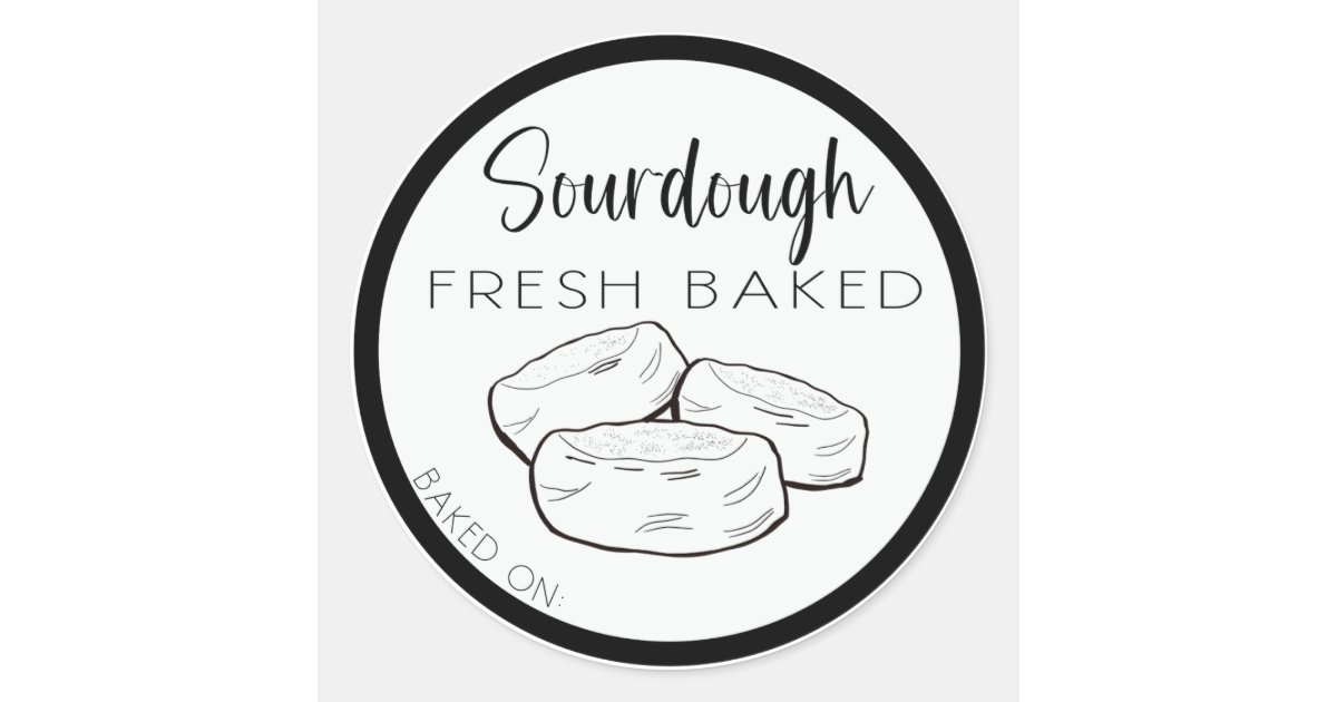 SOURDOUGH english muffin labels, english muffins Classic Round Sticker ...