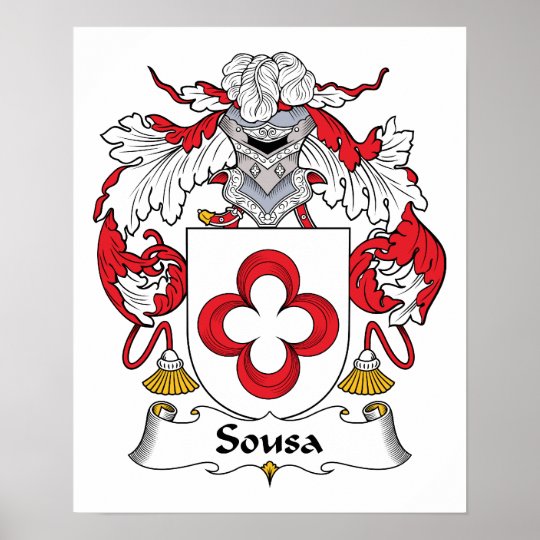 Sousa Family Crest Poster | Zazzle.com