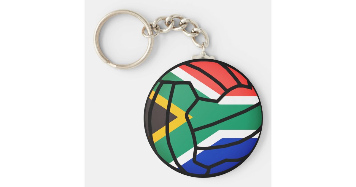 South Africa Flag Ball Design Netball Keychain | Zazzle.com