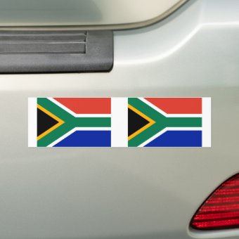 South Africa Flag Bumper Sticker | Zazzle