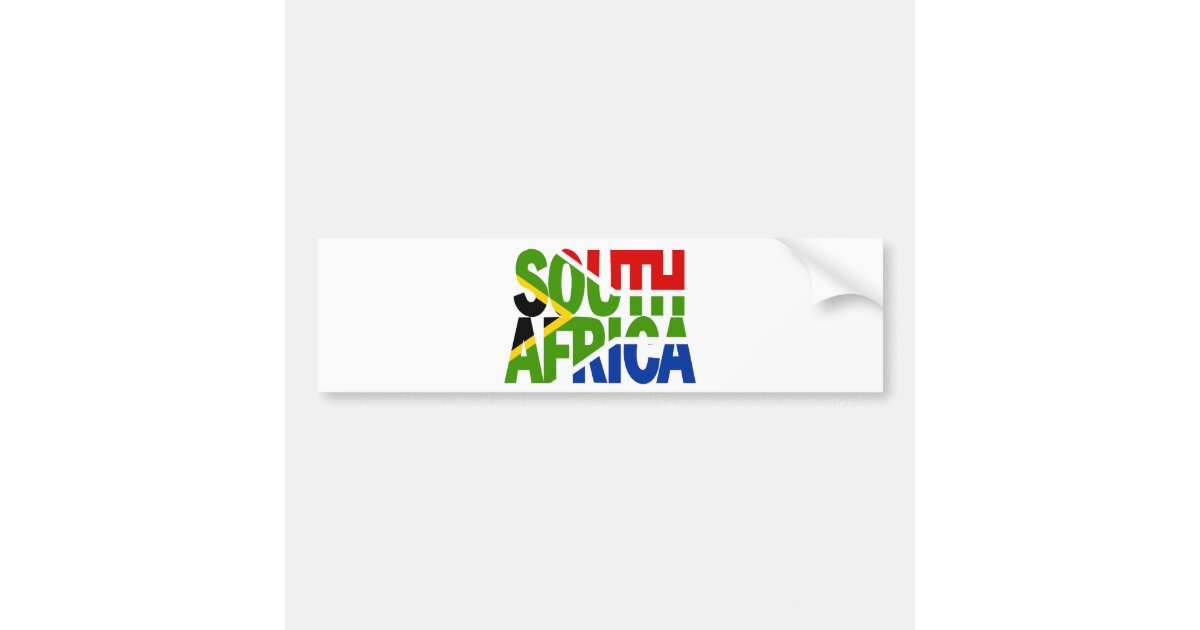 South Africa + flag Bumper Sticker | Zazzle