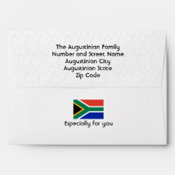 SOUTH AFRICA FLAG Custom Envelope | Zazzle