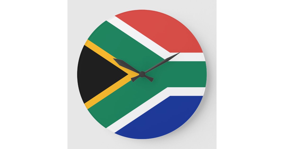 South Africa Flag Large Clock | Zazzle